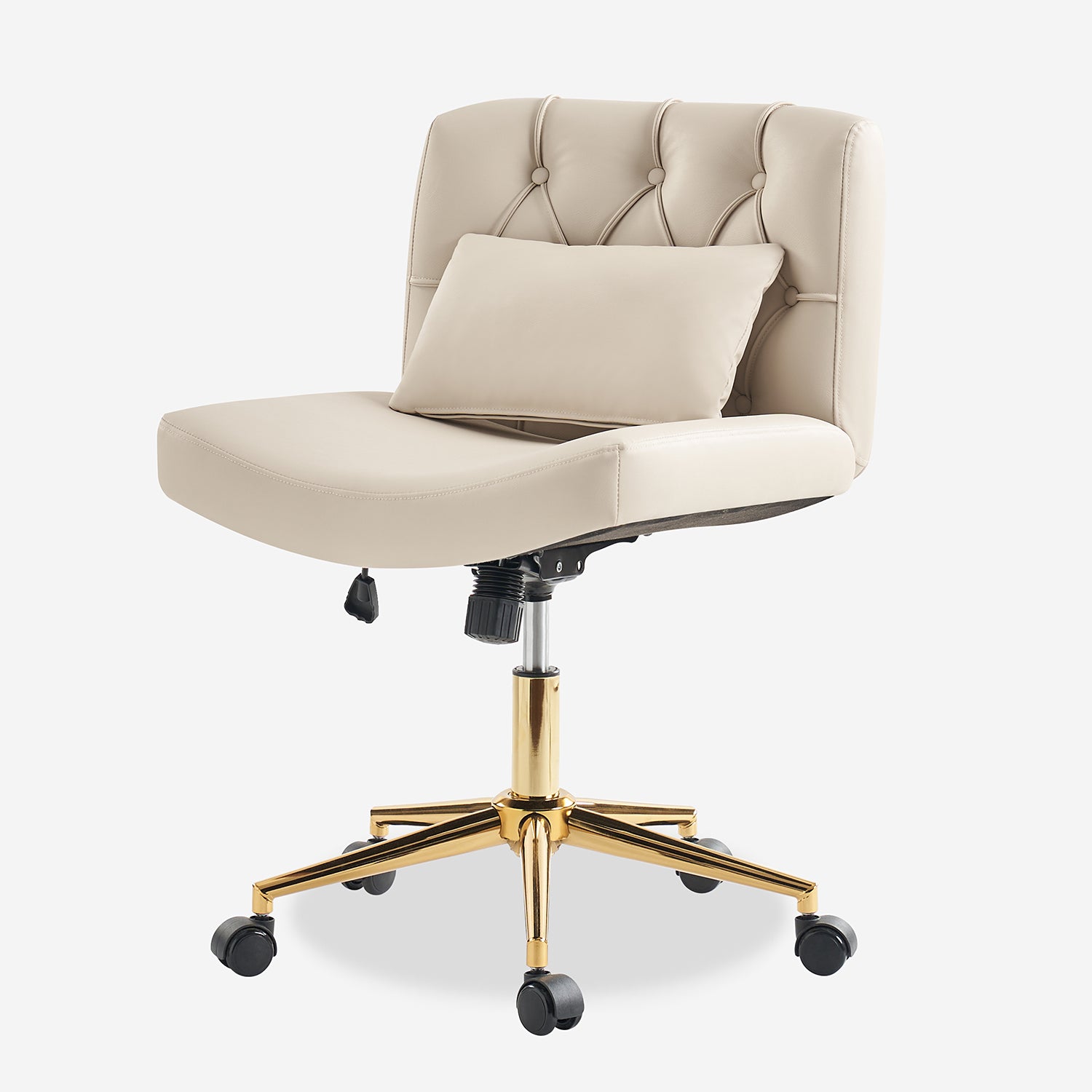 Adjustable Modern Swivel Leather Desk Task Chair for Makeup Vanity ...